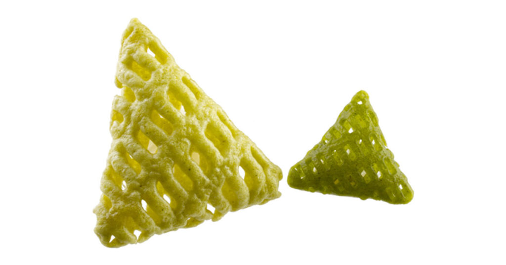 Triangles Spinach Broccoli - 3D Slit - Snack Pellets - Le Caselle Spa